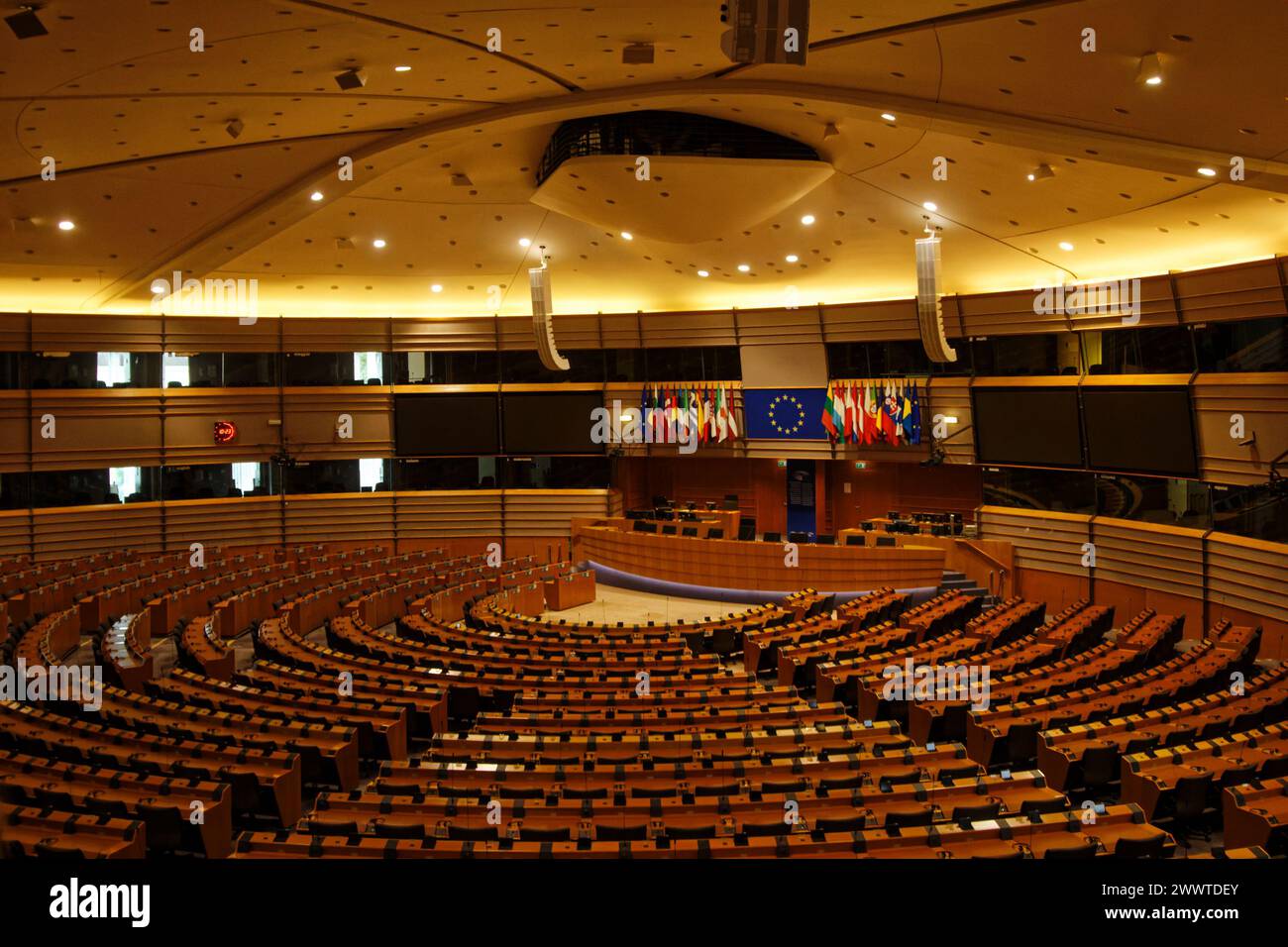 The European Parliament headquarters. Modern and contemporary ...