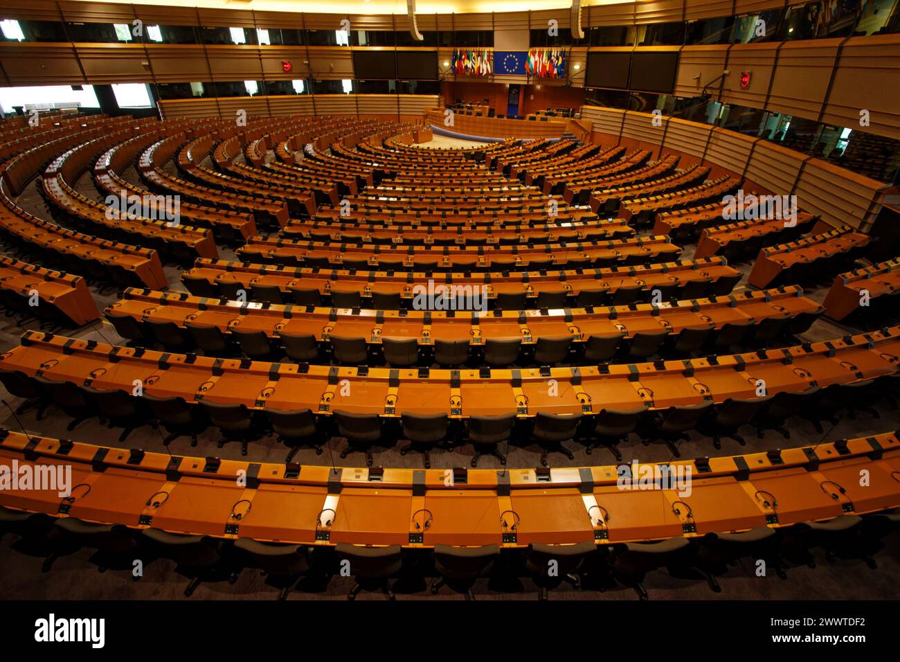 The European Parliament headquarters. Modern and contemporary ...
