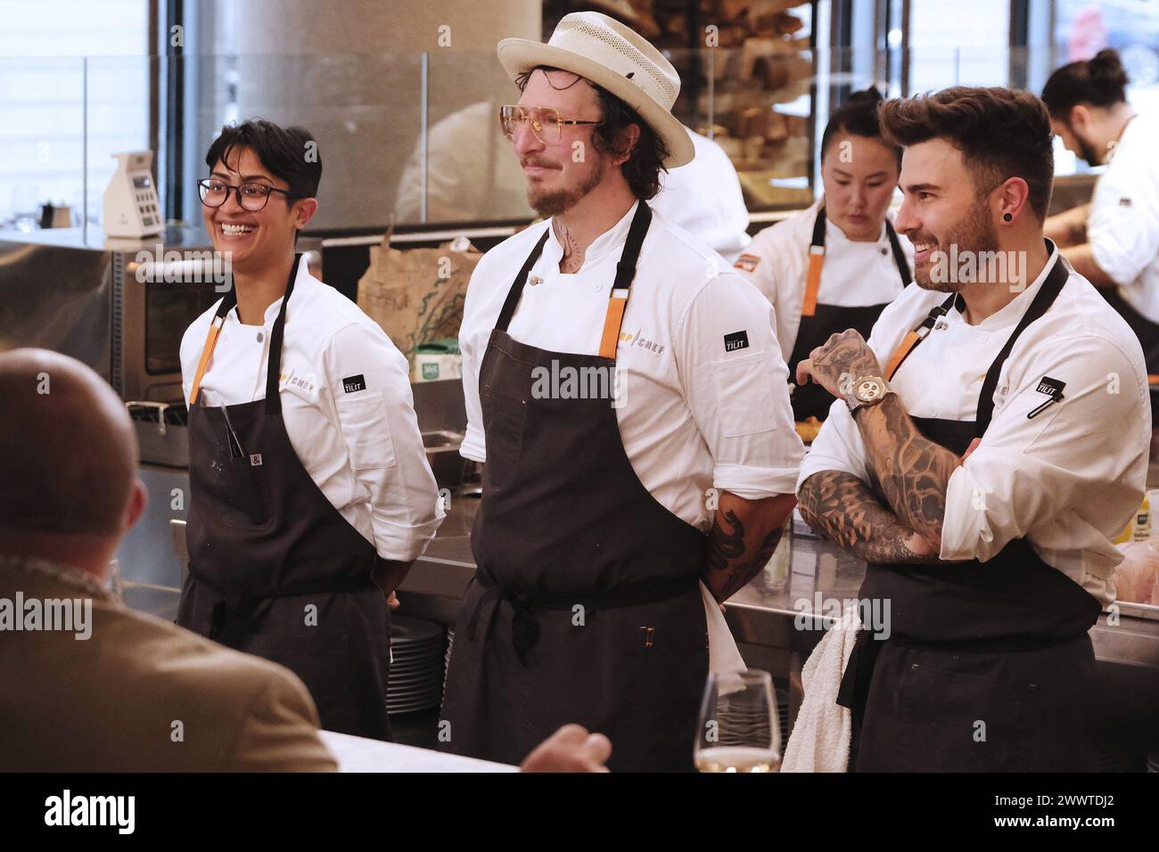 TOP CHEF, from left: contestants Rasika Venkatesa, David Murphy, Kevin ...