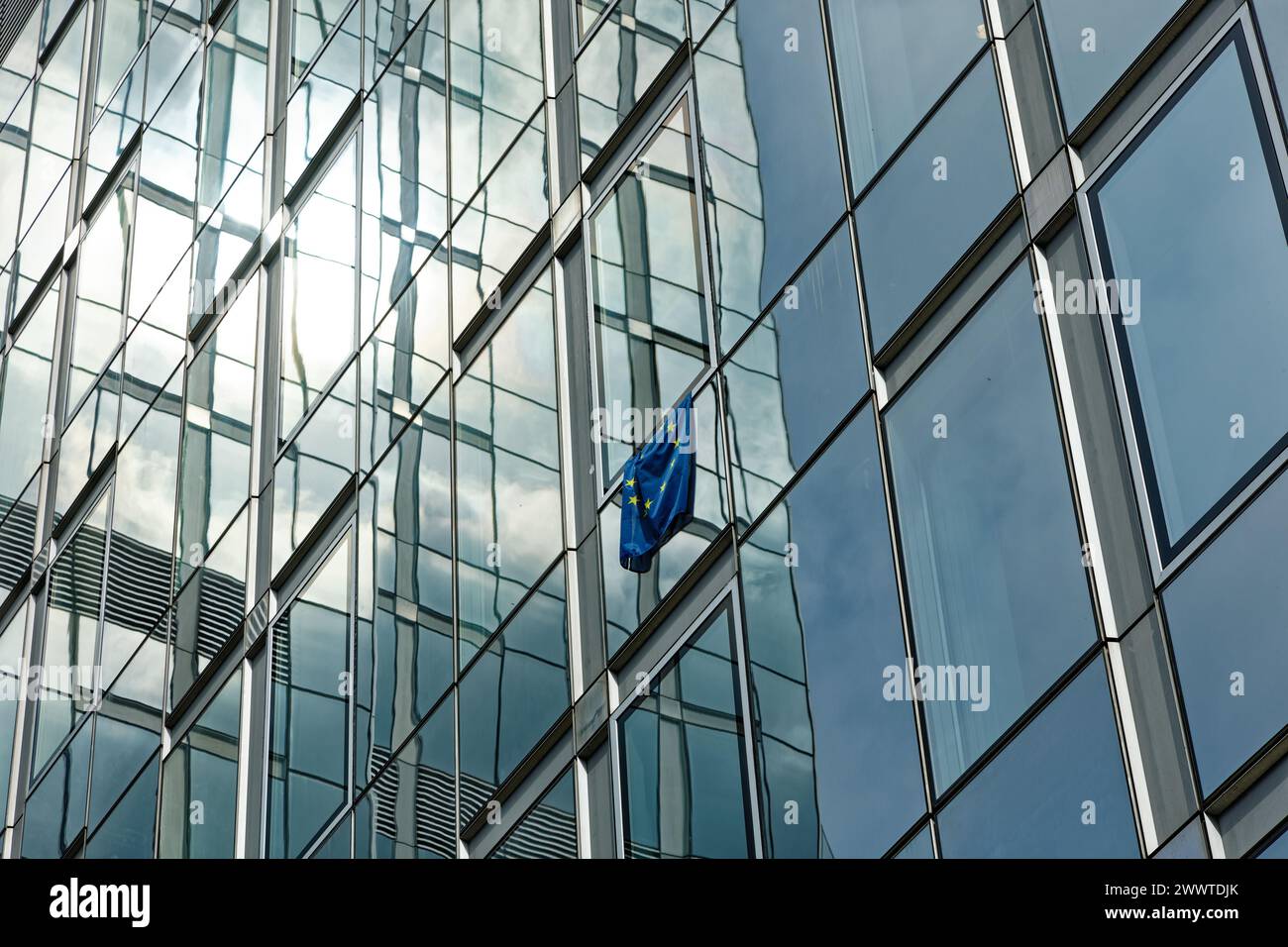 The European Parliament headquarters. Modern and contemporary ...