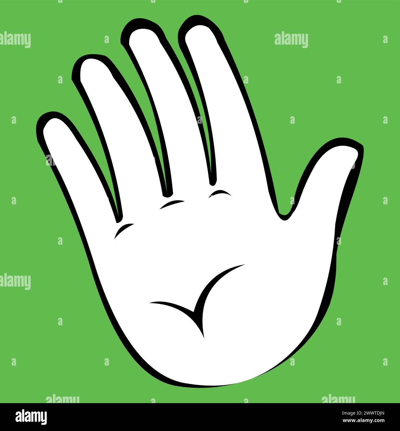 Hi gesture waving greeting Stock Vector Images - Alamy
