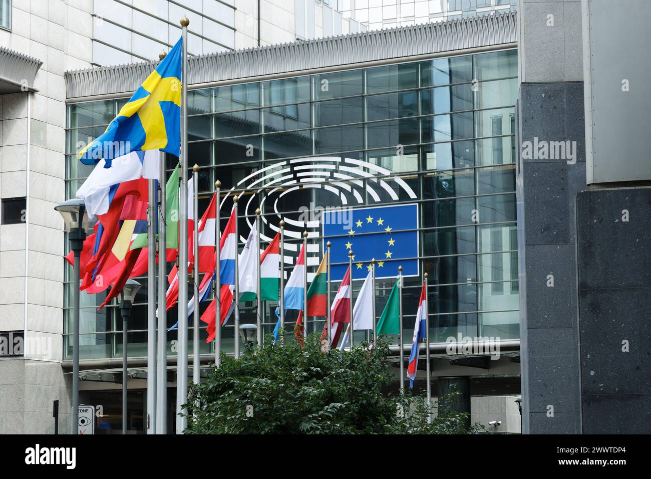 The European Parliament headquarters. Modern and contemporary ...