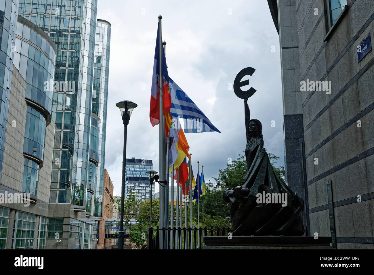 The European Parliament headquarters. Modern and contemporary ...