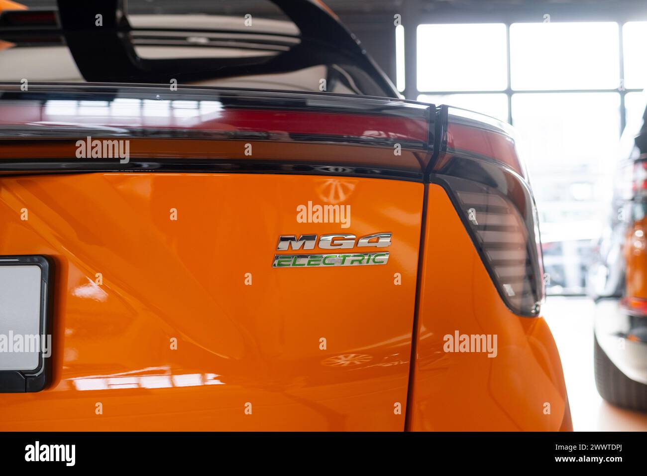 new orange Car MG4 Electric, Motor UK Limited Nanjing, high-performance ...