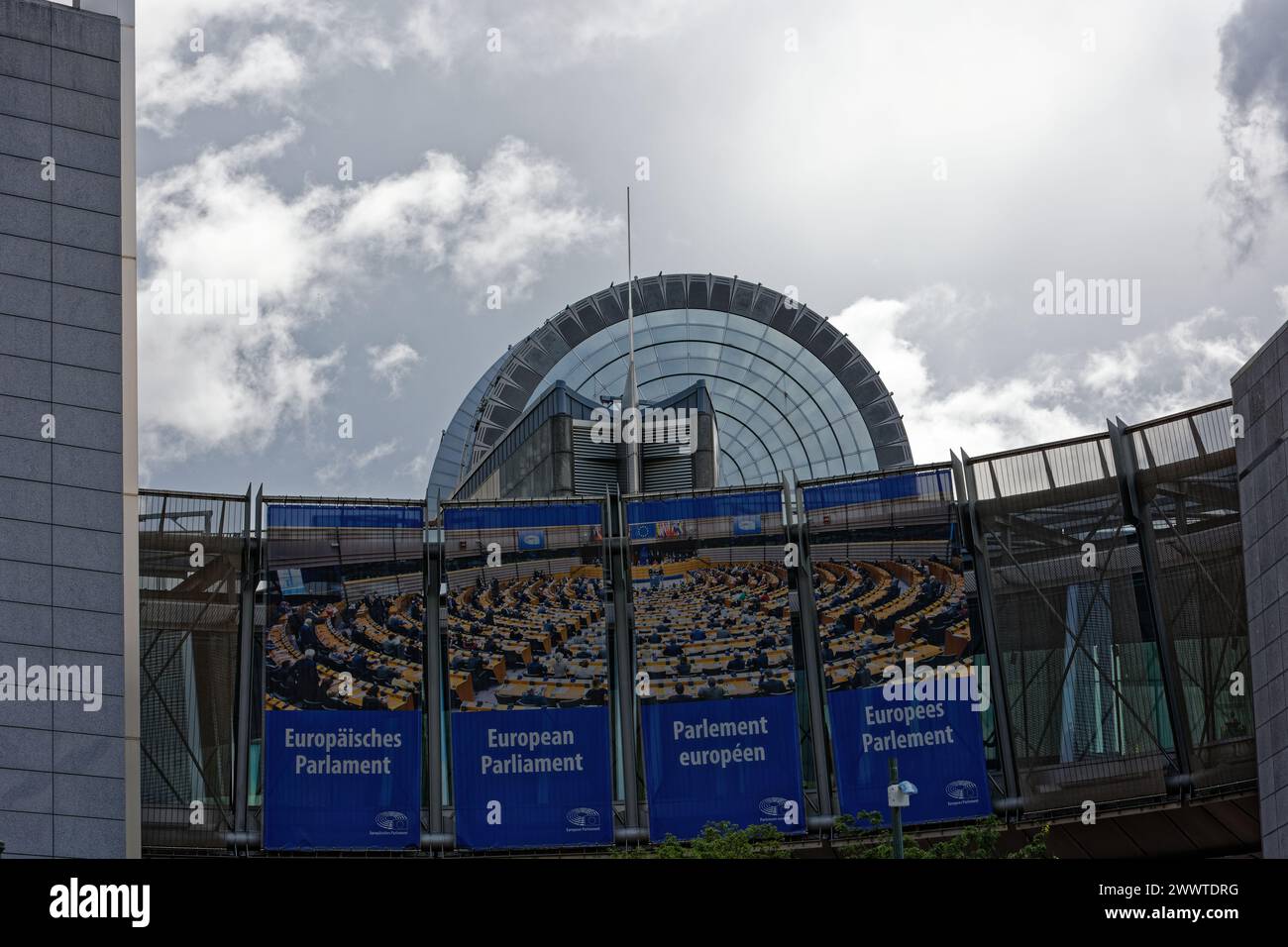 The European Parliament headquarters. Modern and contemporary ...