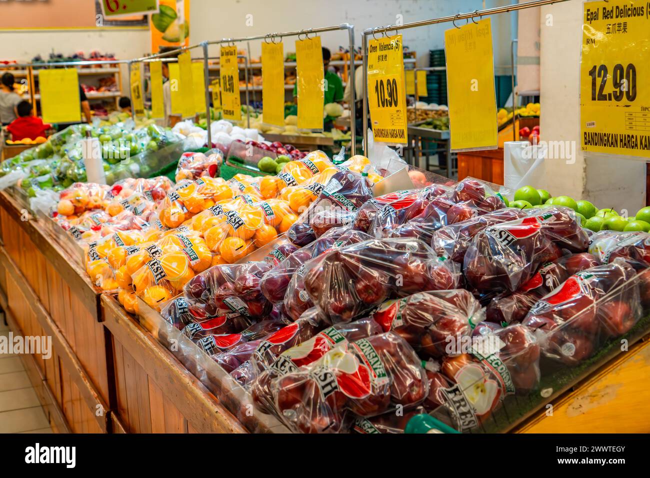 Econsave, Kampar, Perak - March 26, 2024 : Fresh fruit in packaging in ...