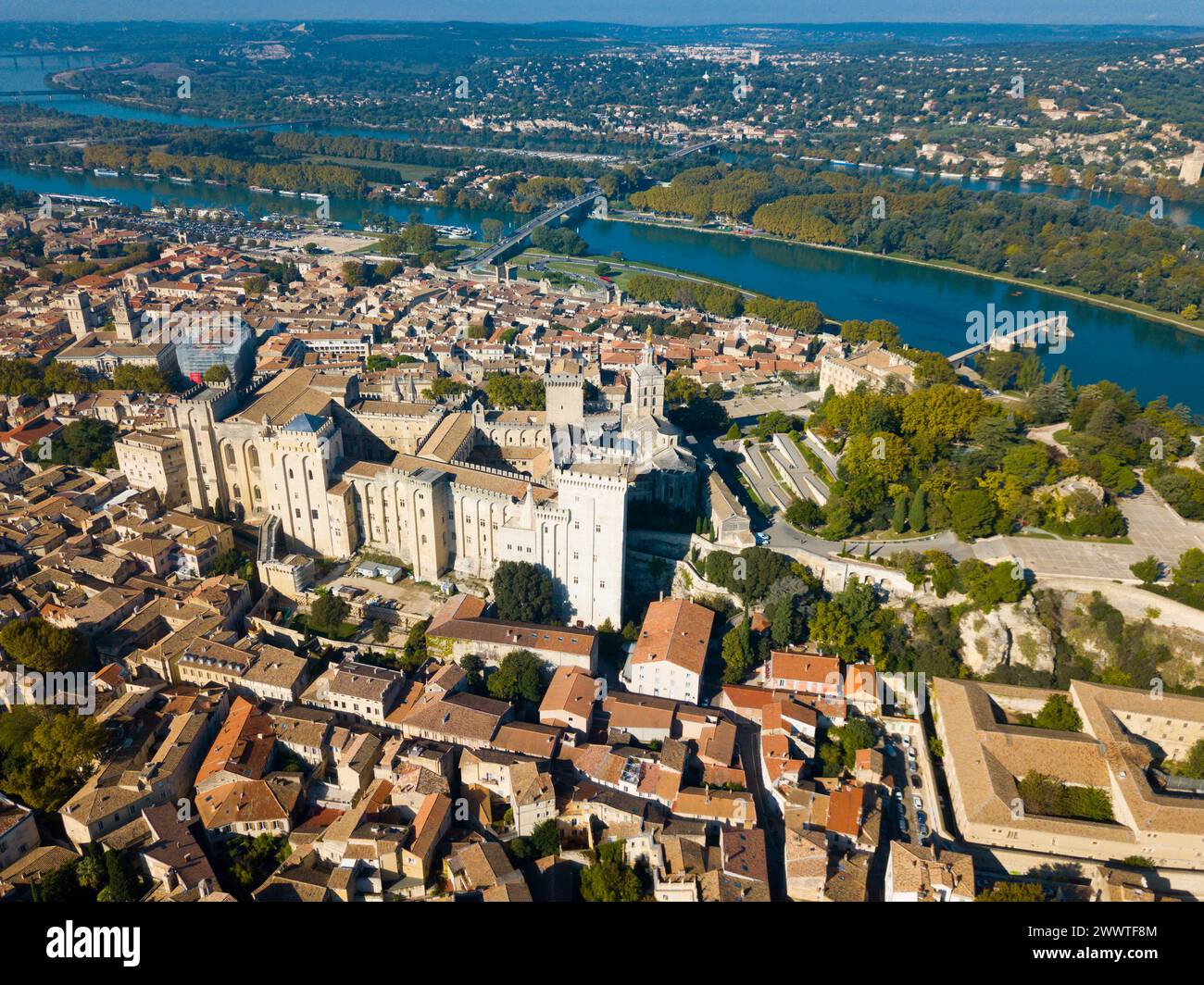 Palais des papes aerial hi-res stock photography and images - Alamy