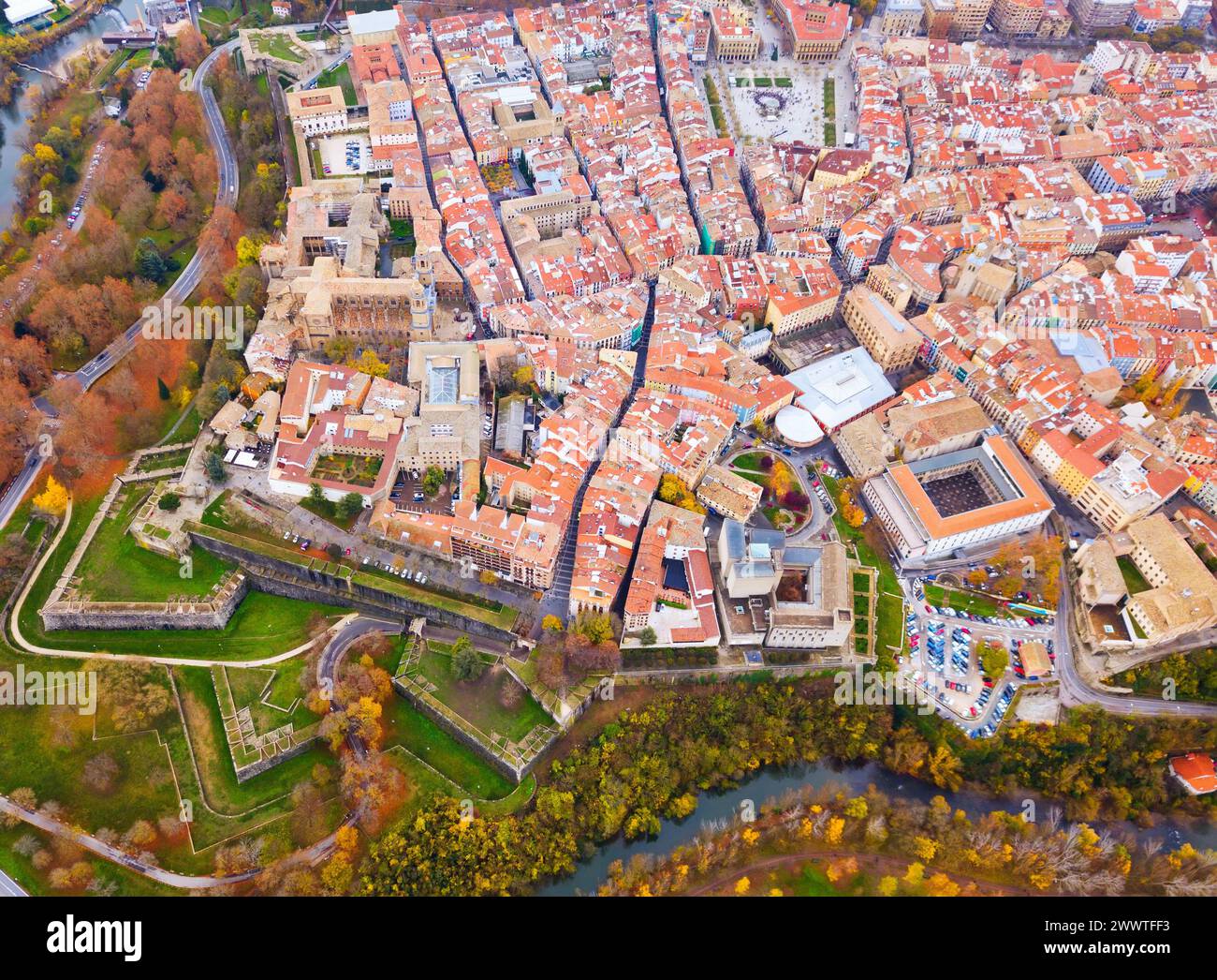 Running of the bulls aerial hi-res stock photography and images - Alamy