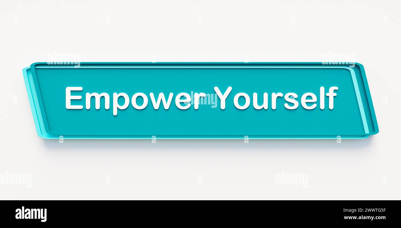 Empower Yourself Empower Yourself. Blue colored banner. Motivation ...