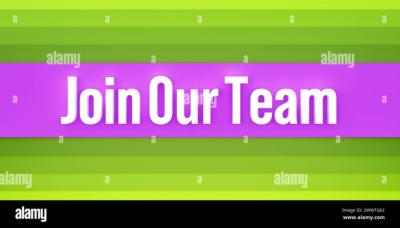Join our team. Join our team. Purple and green colored stripes. The ...