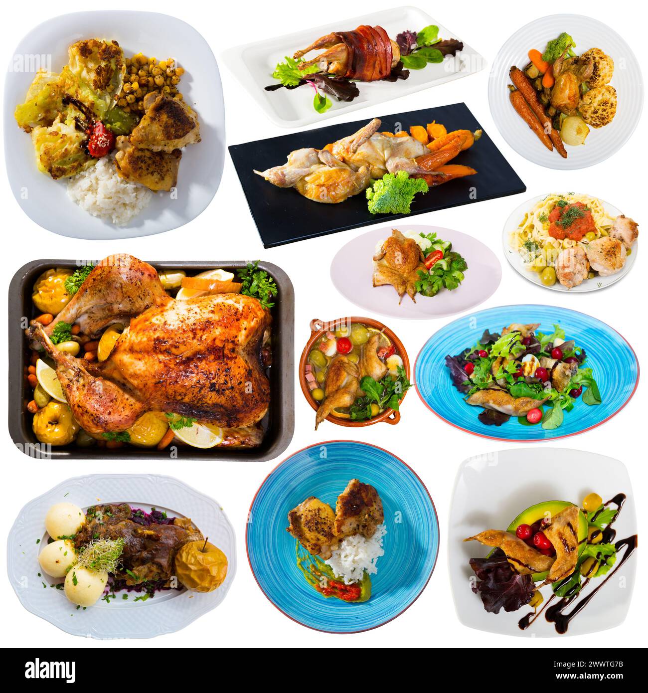 Set of dishes from fowl Stock Photo - Alamy
