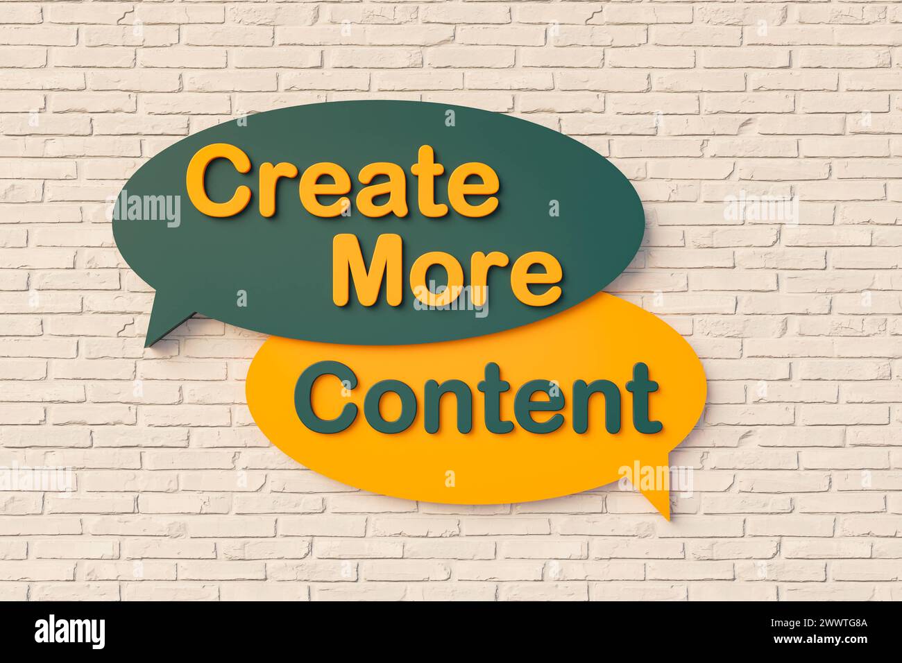 Create more content. Create more content. Cartoon speech bubble in ...