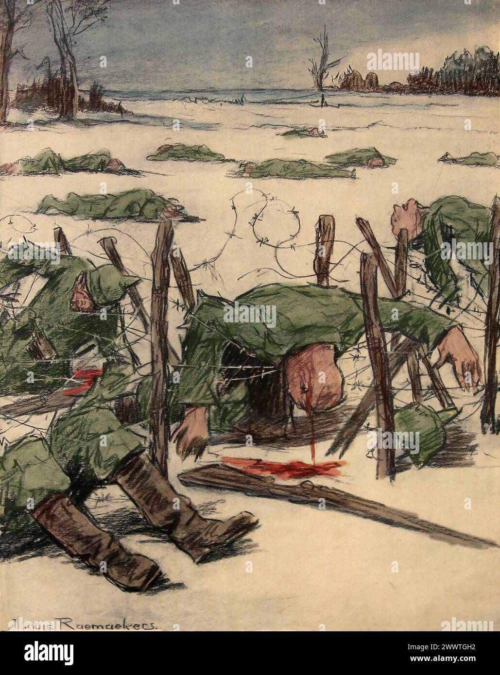 Trench war drawing hi-res stock photography and images - Alamy