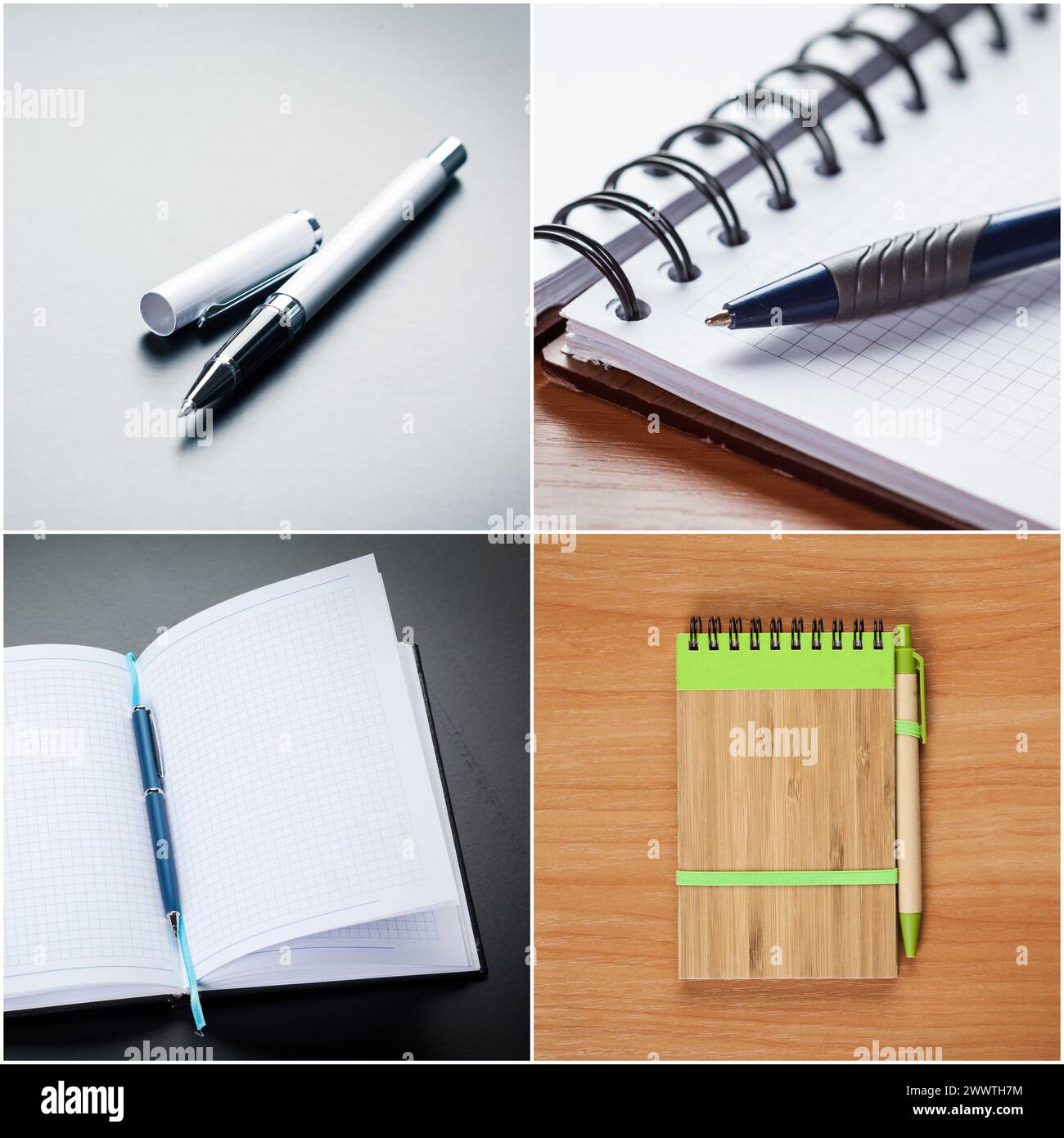 Paper blank photos collage Stock Photo - Alamy