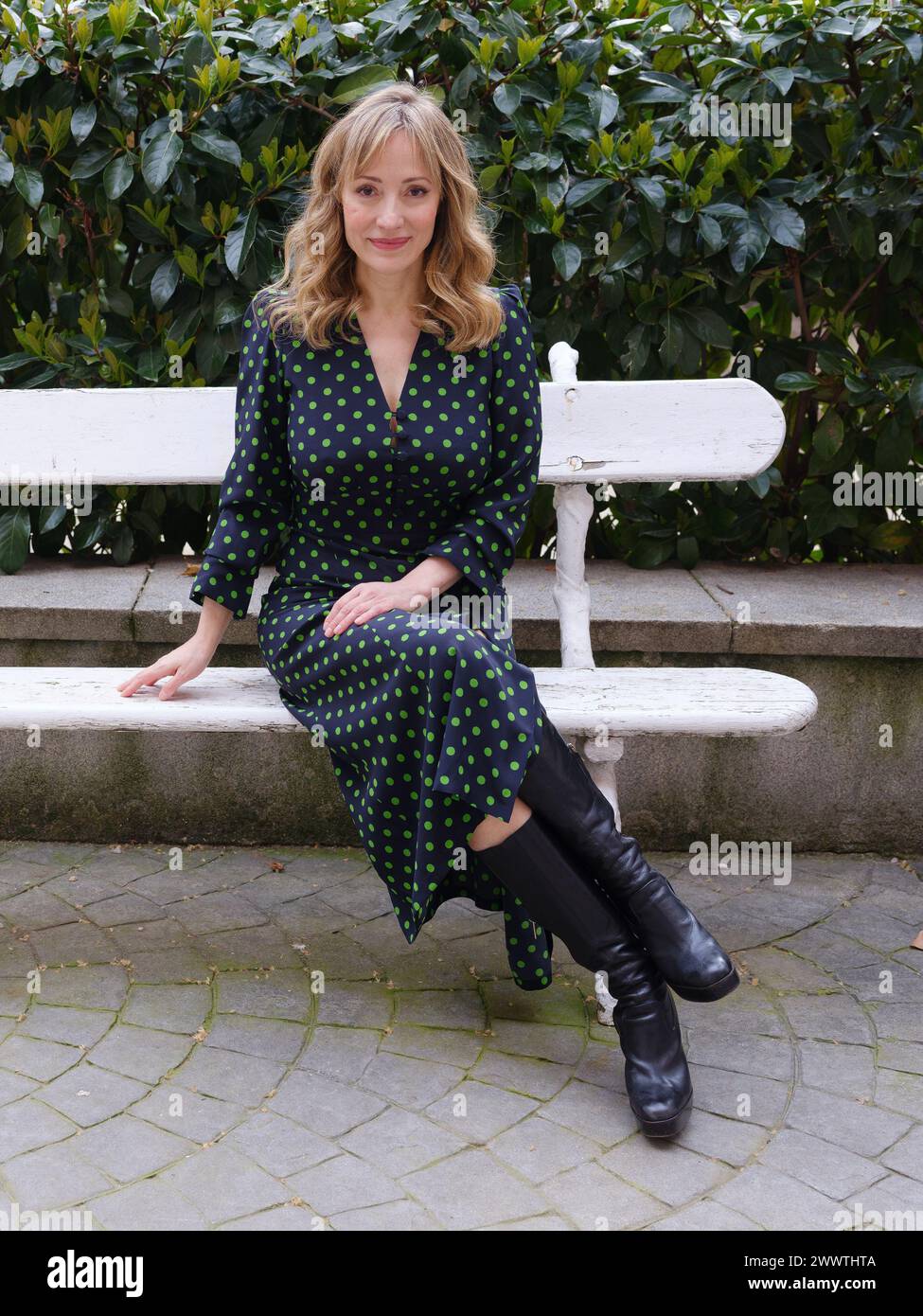 Contemporary Mexican artist Denise De la Rue poses during the portrait ...