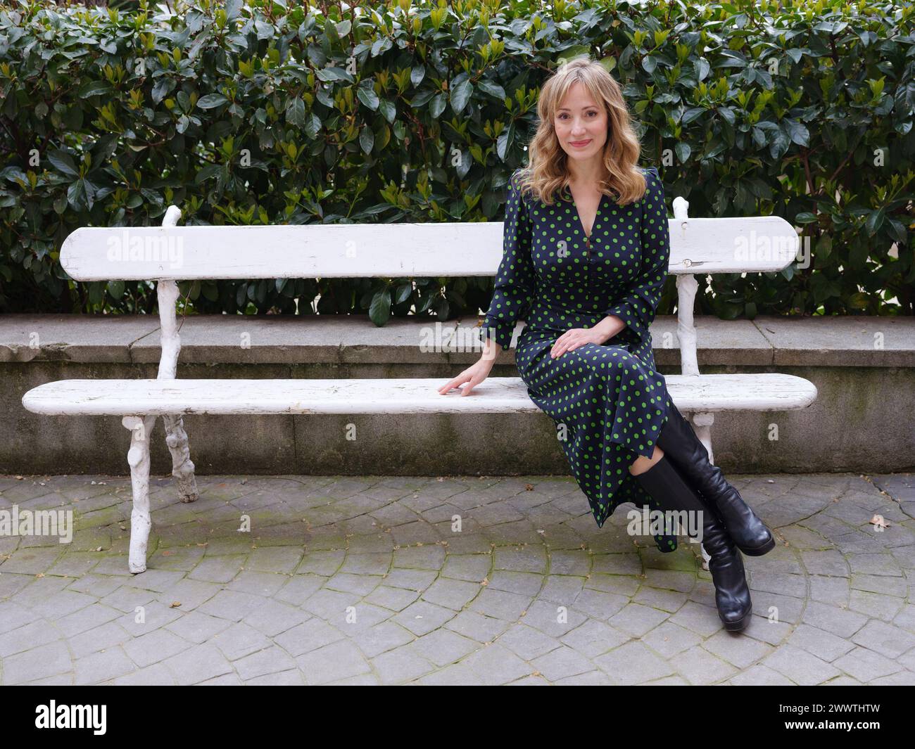 Contemporary Mexican artist Denise De la Rue poses during the portrait ...