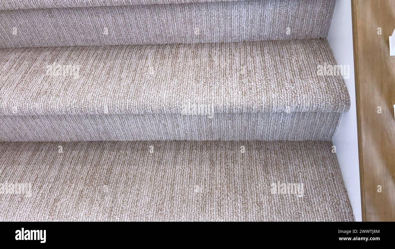 Close up carpeted stair hi-res stock photography and images - Alamy