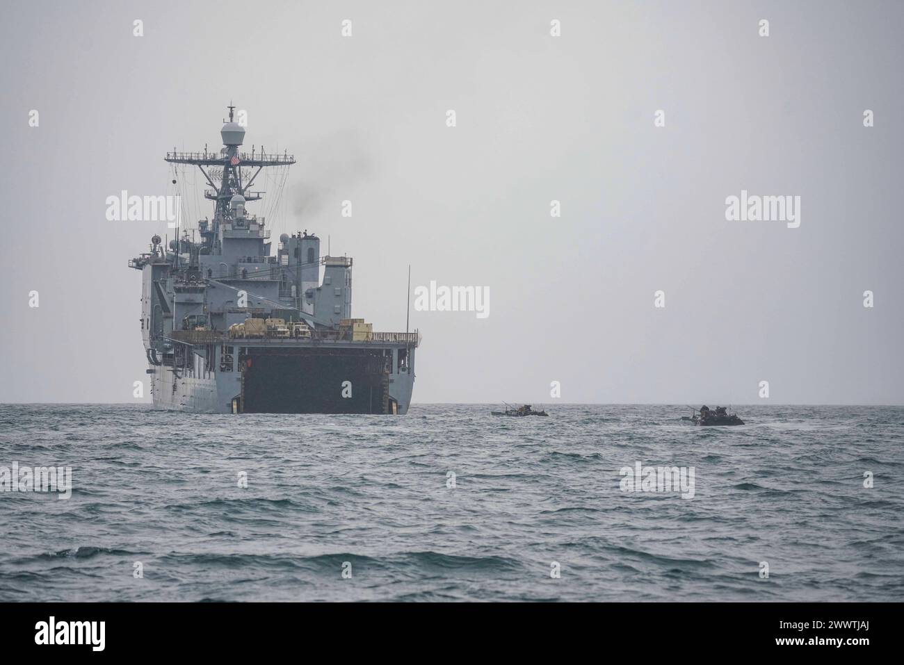 Amphibious combat vehicles (ACV) attached to Battalion Landing Team ...