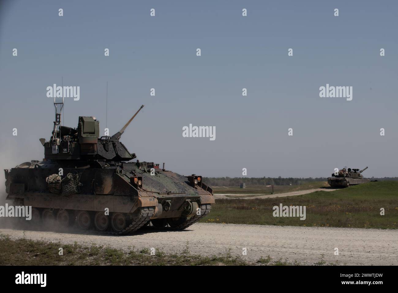 U.S. Army Abrams Tank and Bradley Fighting Vehicle crews assigned to ...