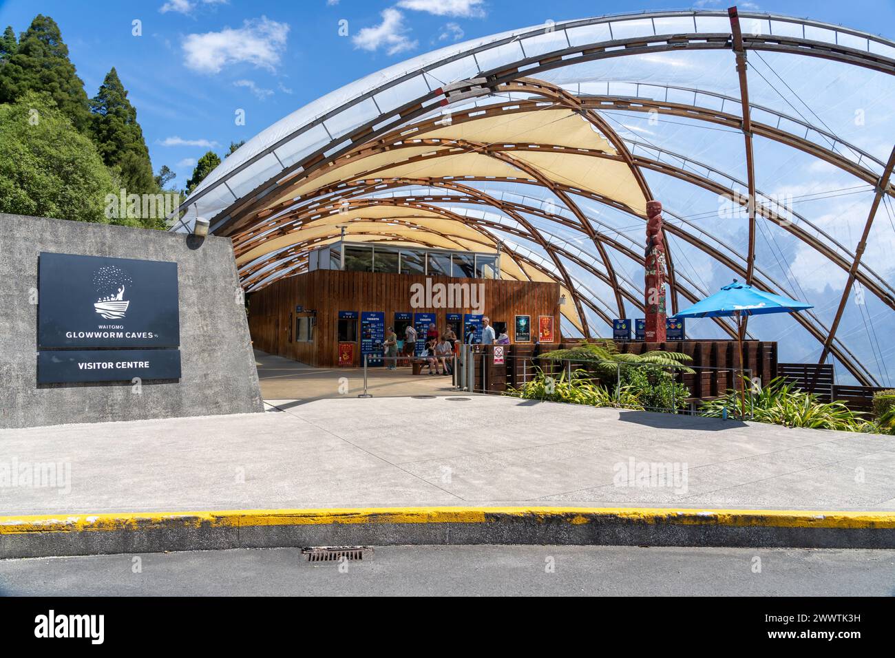 Waitomo Glowworm Caves Visitor Centre in North Island, New Zealand ...