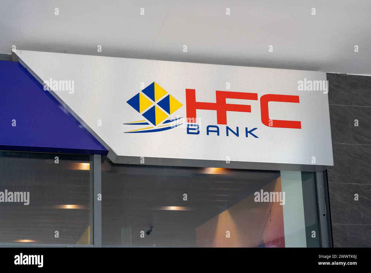 A HFC bank logo sign on the building at one of their branches in Nadi ...