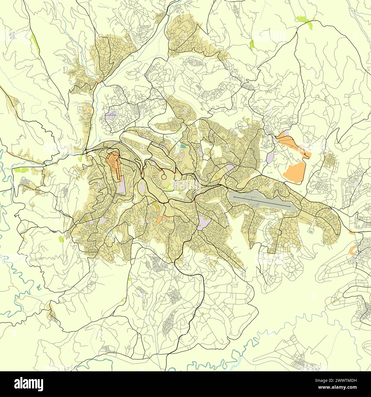 City map of Kigali, Rwanda Stock Vector Image & Art - Alamy