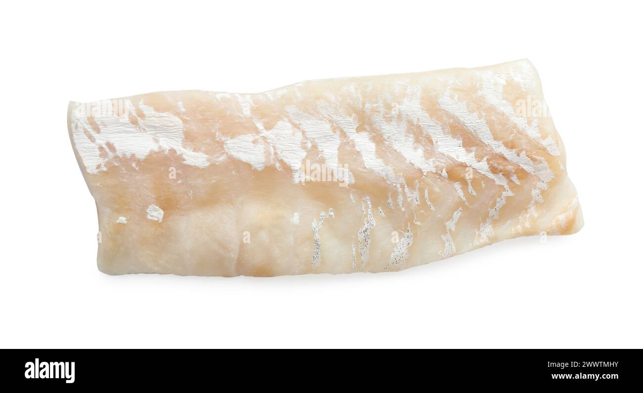 Fresh raw cod fillet isolated on white Stock Photo - Alamy