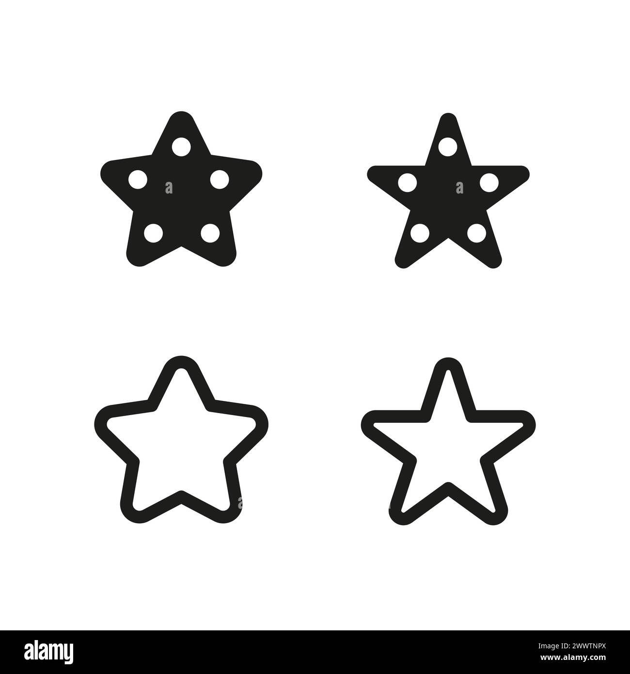Illustration set black outlines hi-res stock photography and images - Alamy