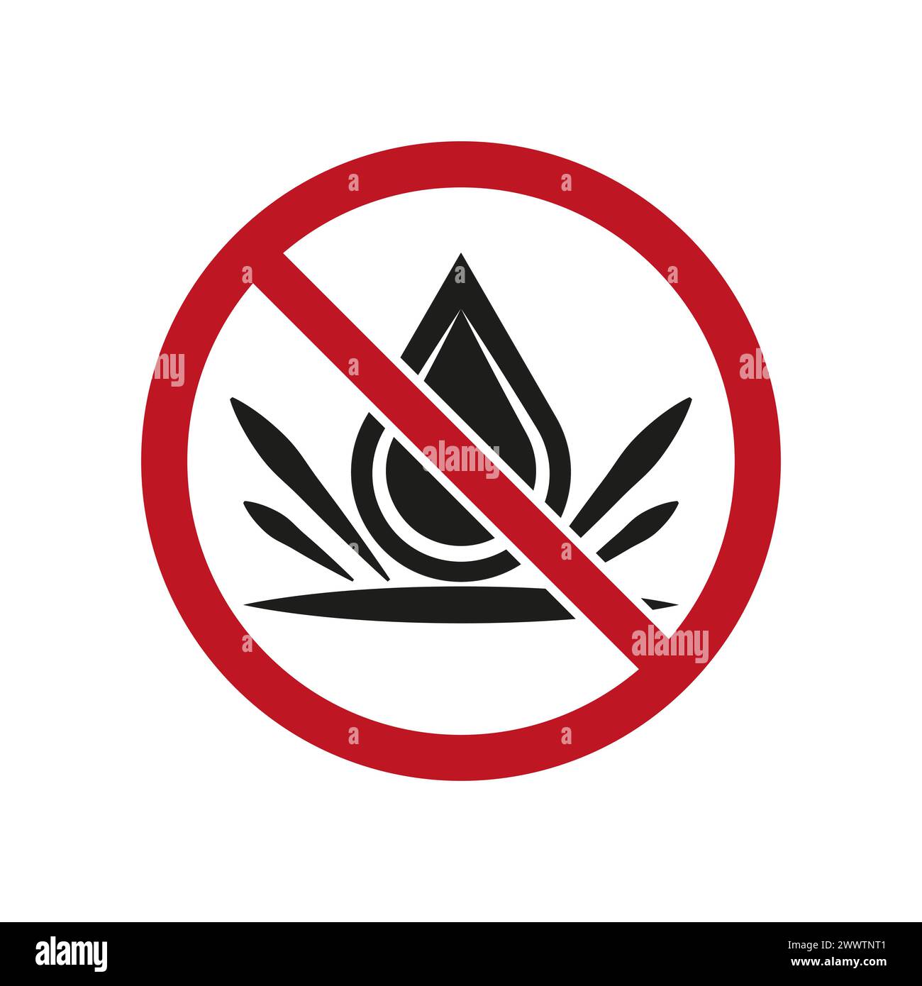 No open flame sign. Fire prohibition symbol. Safety and warning icon ...
