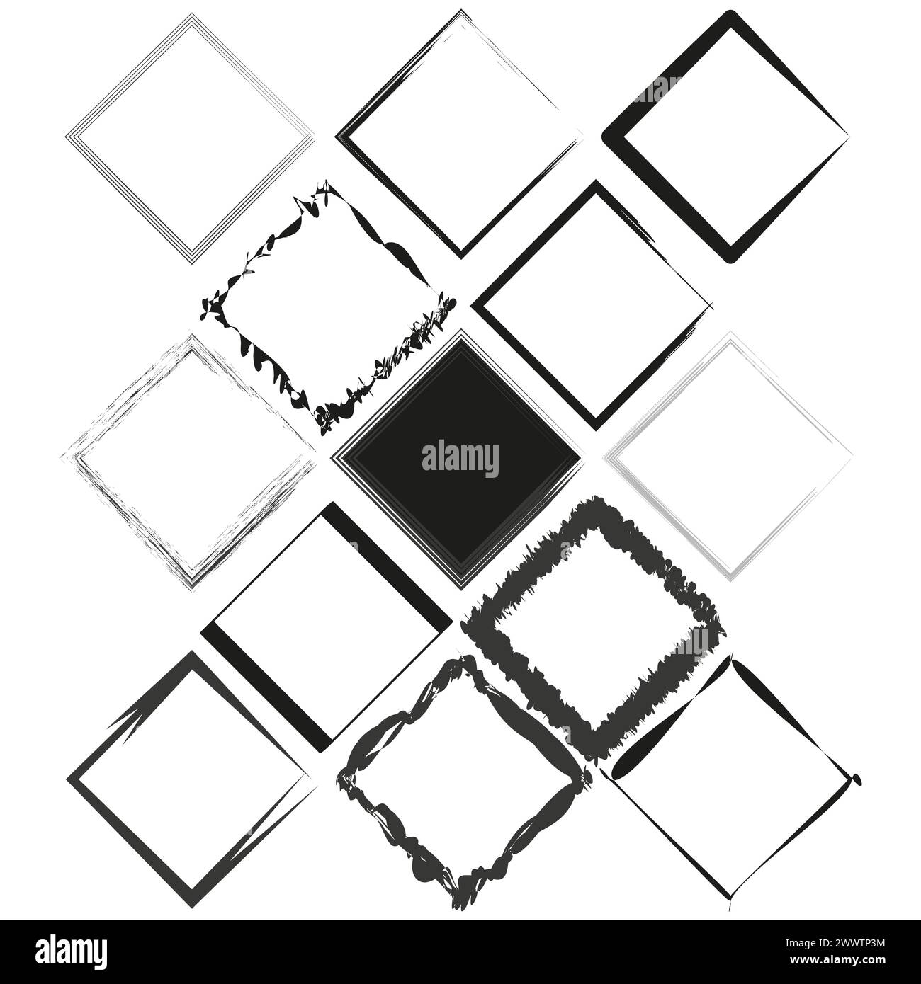 Assorted Frames Collection Decorative Border Designs Various Frame