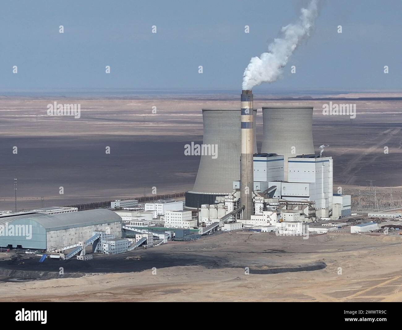 HAMI, CHINA - MARCH 24, 2024 - The Huadian Hami 2Á660MW power plant ...