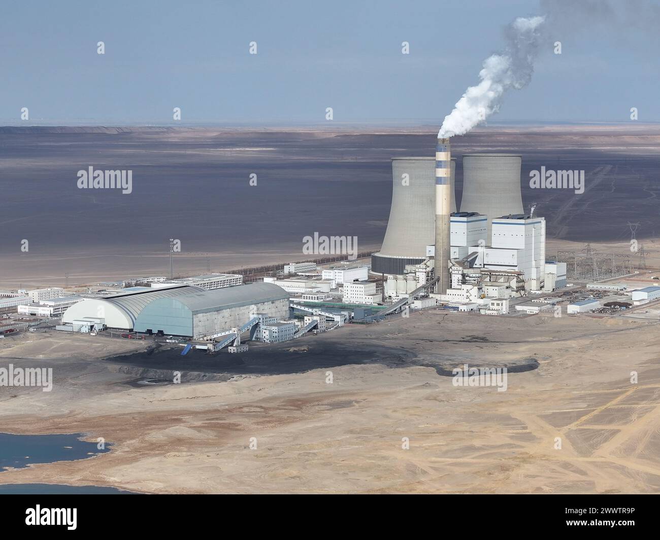 HAMI, CHINA - MARCH 24, 2024 - The Huadian Hami 2Á660MW power plant ...