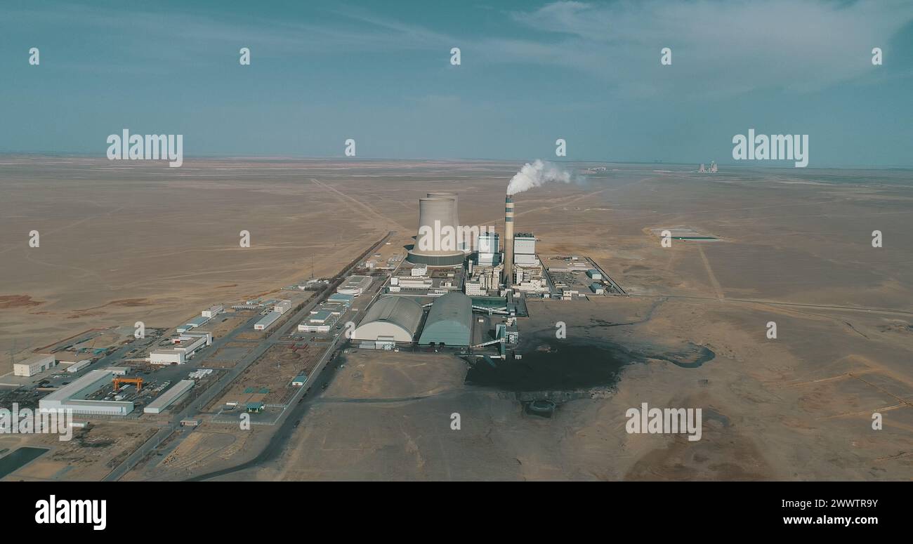 HAMI, CHINA - MARCH 24, 2024 - The Huadian Hami 2Á660MW power plant ...
