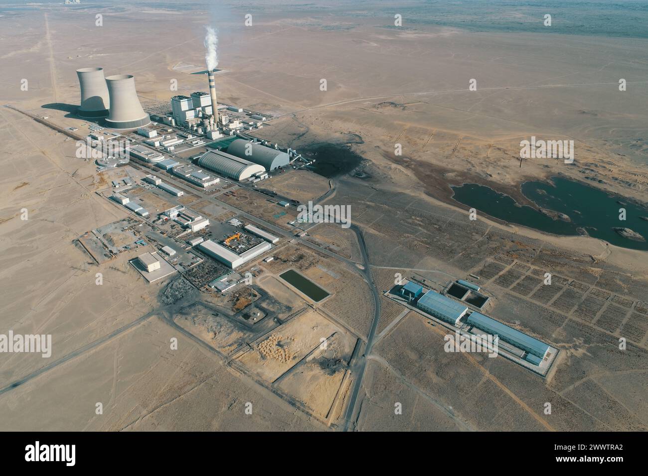 HAMI, CHINA - MARCH 24, 2024 - The Huadian Hami 2Á660MW power plant ...