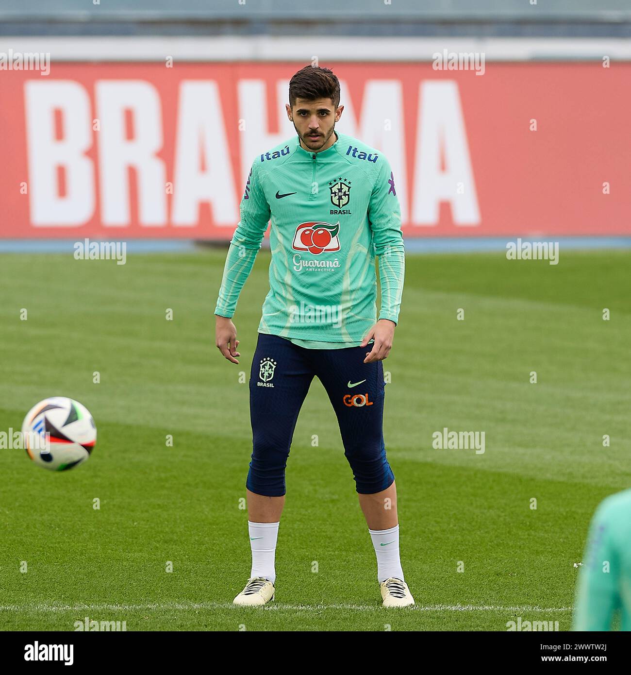Madrid, Spain. 25th Mar, 2024. Lucas Beraldo of Brazil seen in action ...