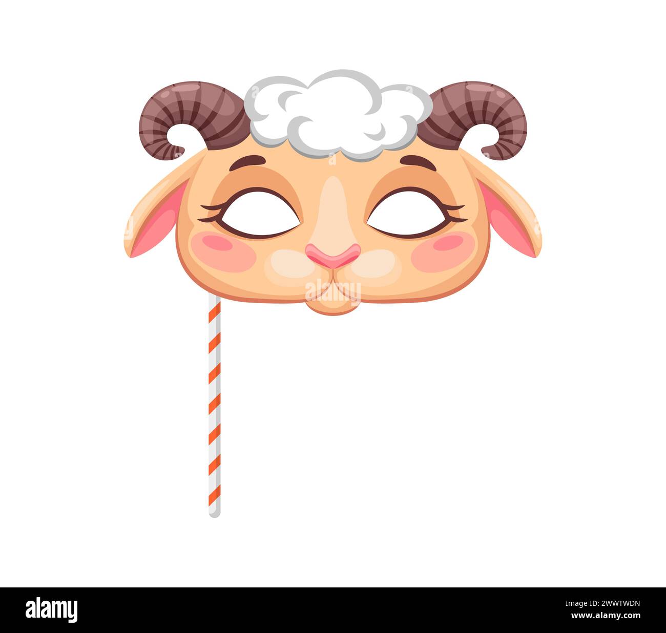 Cartoon sheep animal mask for carnival party or kids masquerade ...