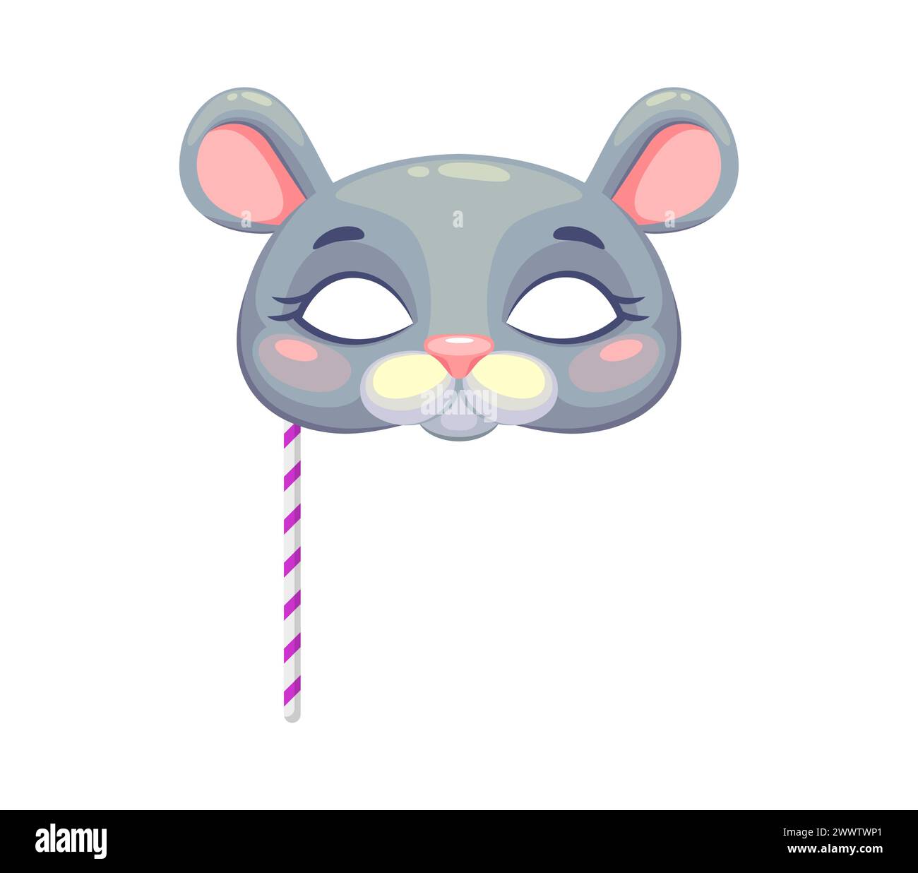 Cartoon mouse animal mask for kids carnival or festival party, vector ...