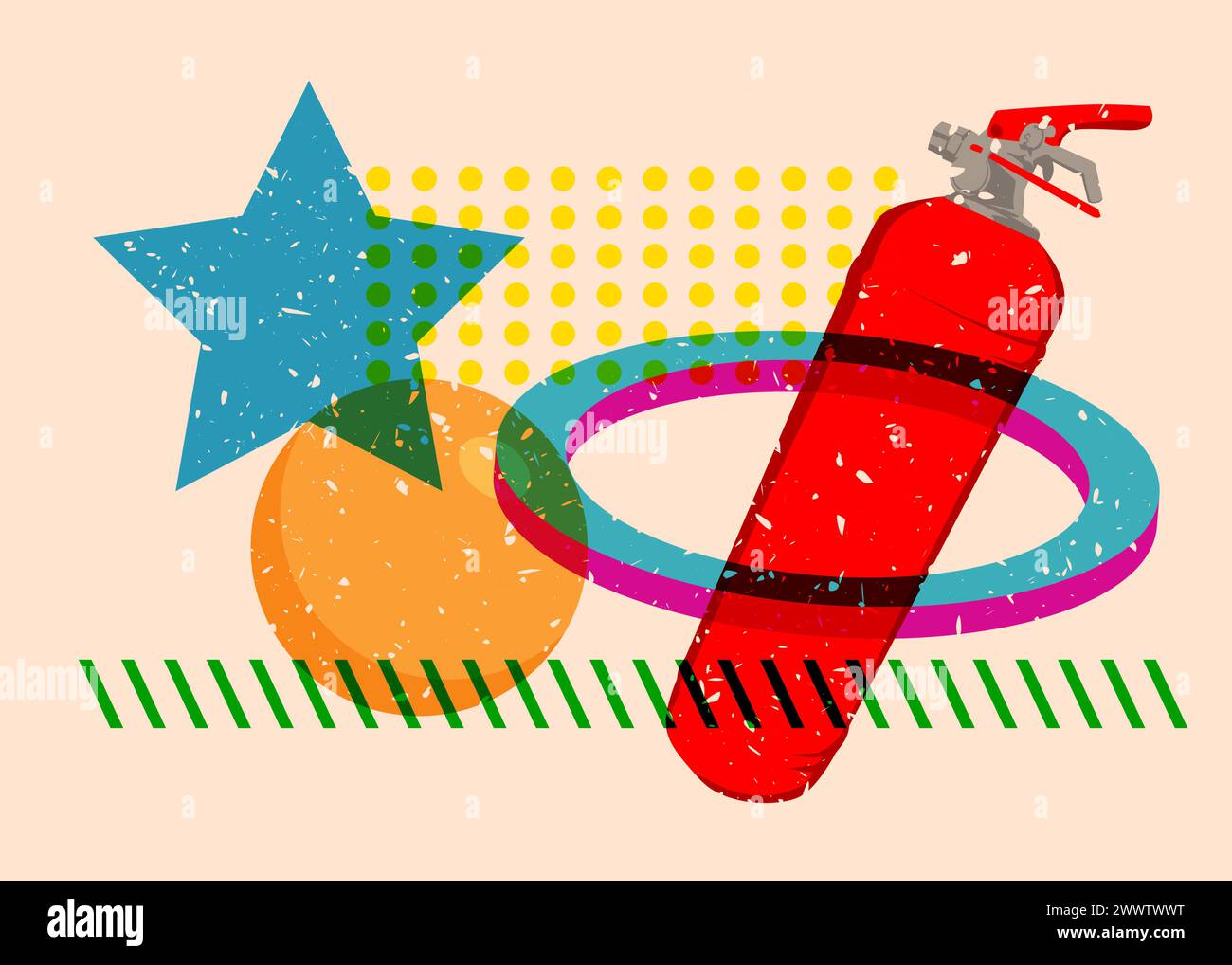 Fire extinguishing technique Stock Vector Images - Alamy