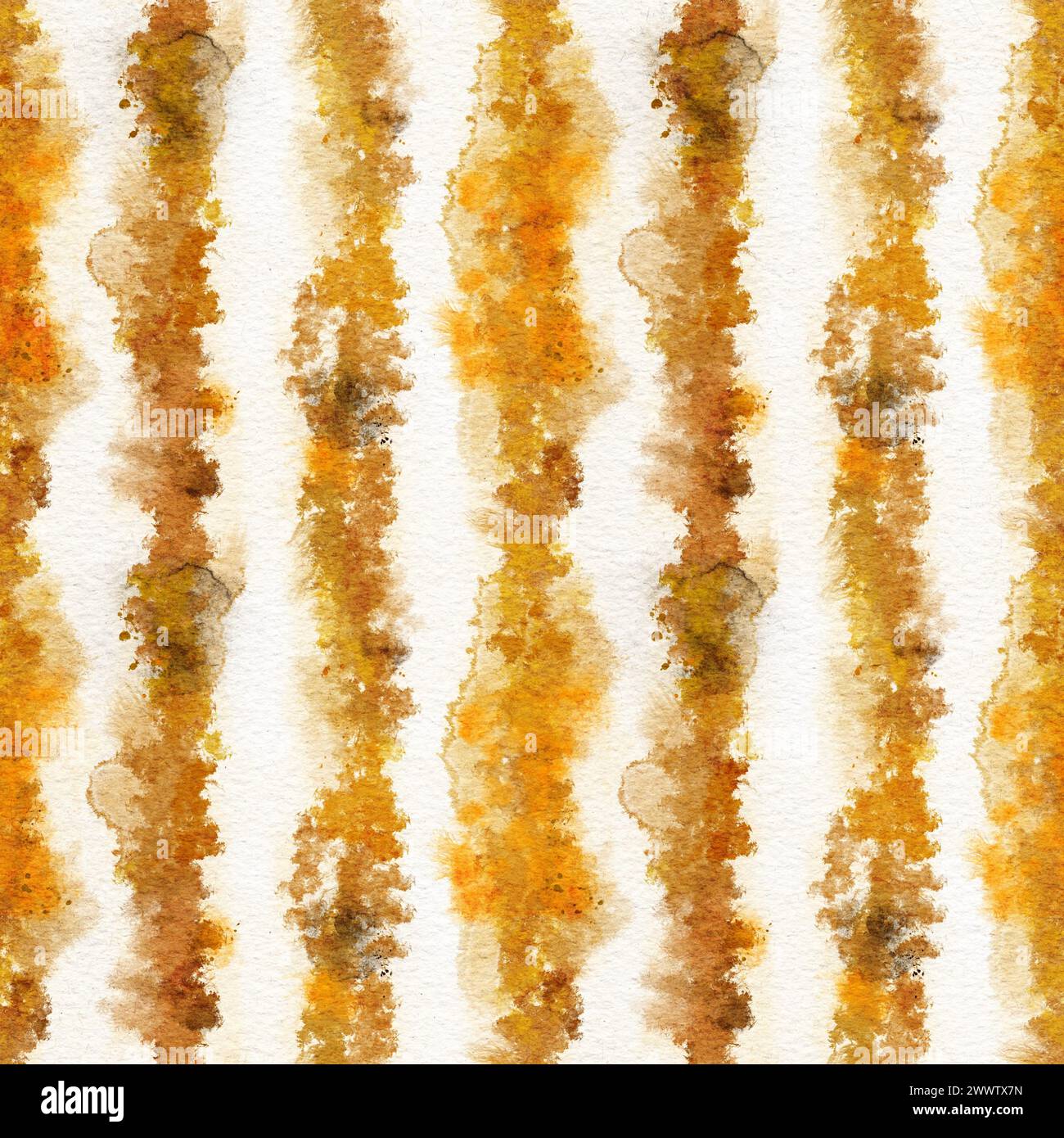 seamless watercolor hand painted pattern sienna beige yellow brown ...