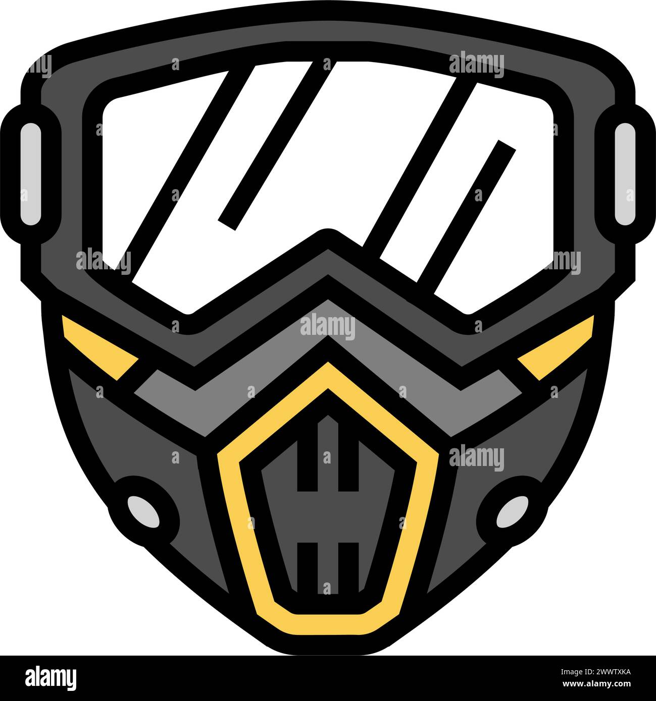 mask paintball game color icon vector illustration Stock Vector Image ...