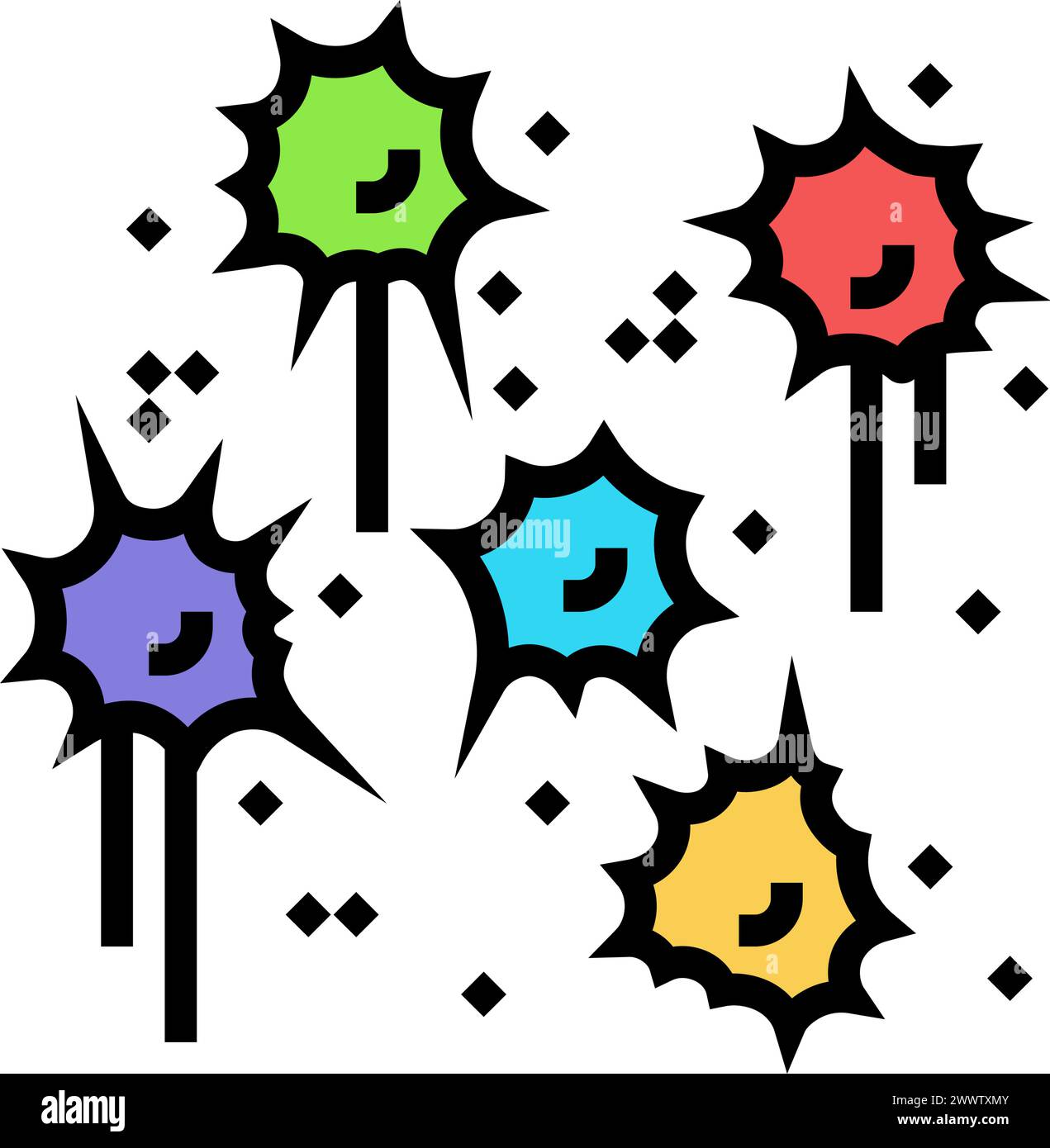 splatter paintball game color icon vector illustration Stock Vector ...