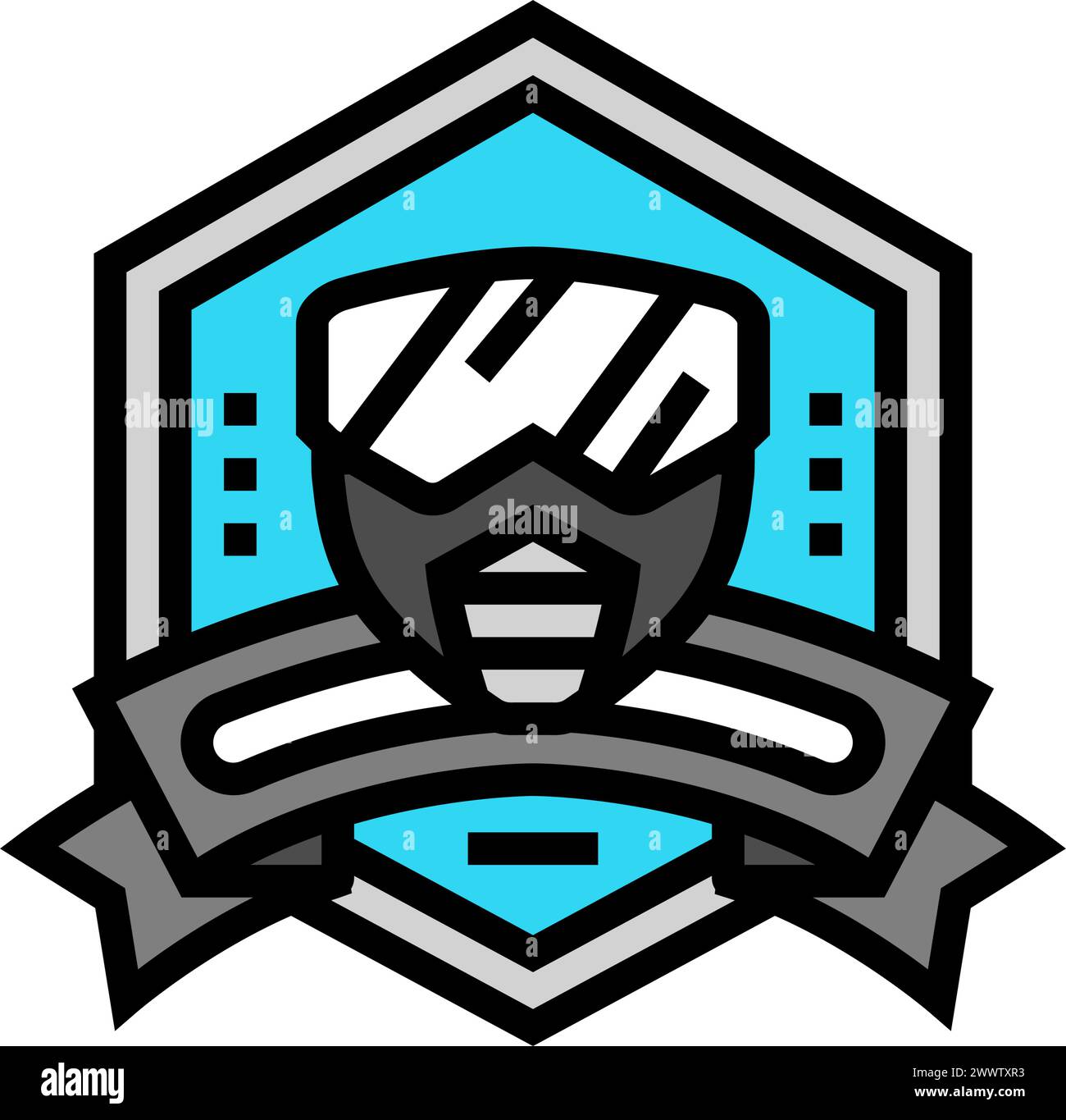 team paintball badge game color icon vector illustration Stock Vector ...