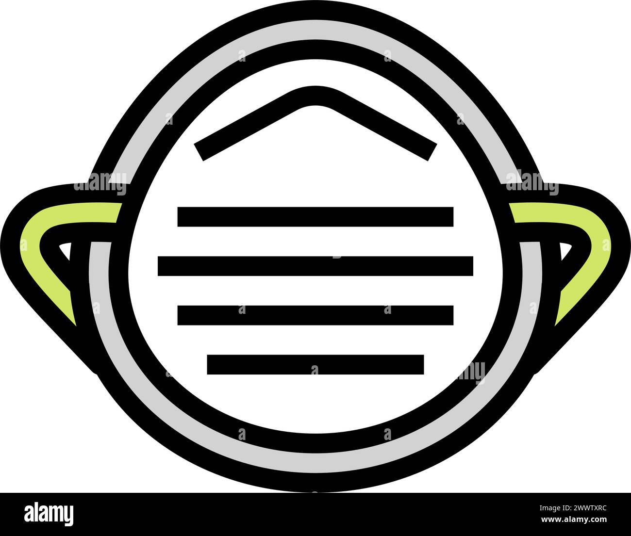 dust mask ppe protective equipment color icon vector illustration Stock ...