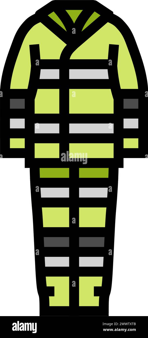 High Visibility Clothing Color Icon Vector Illustration Stock Vector