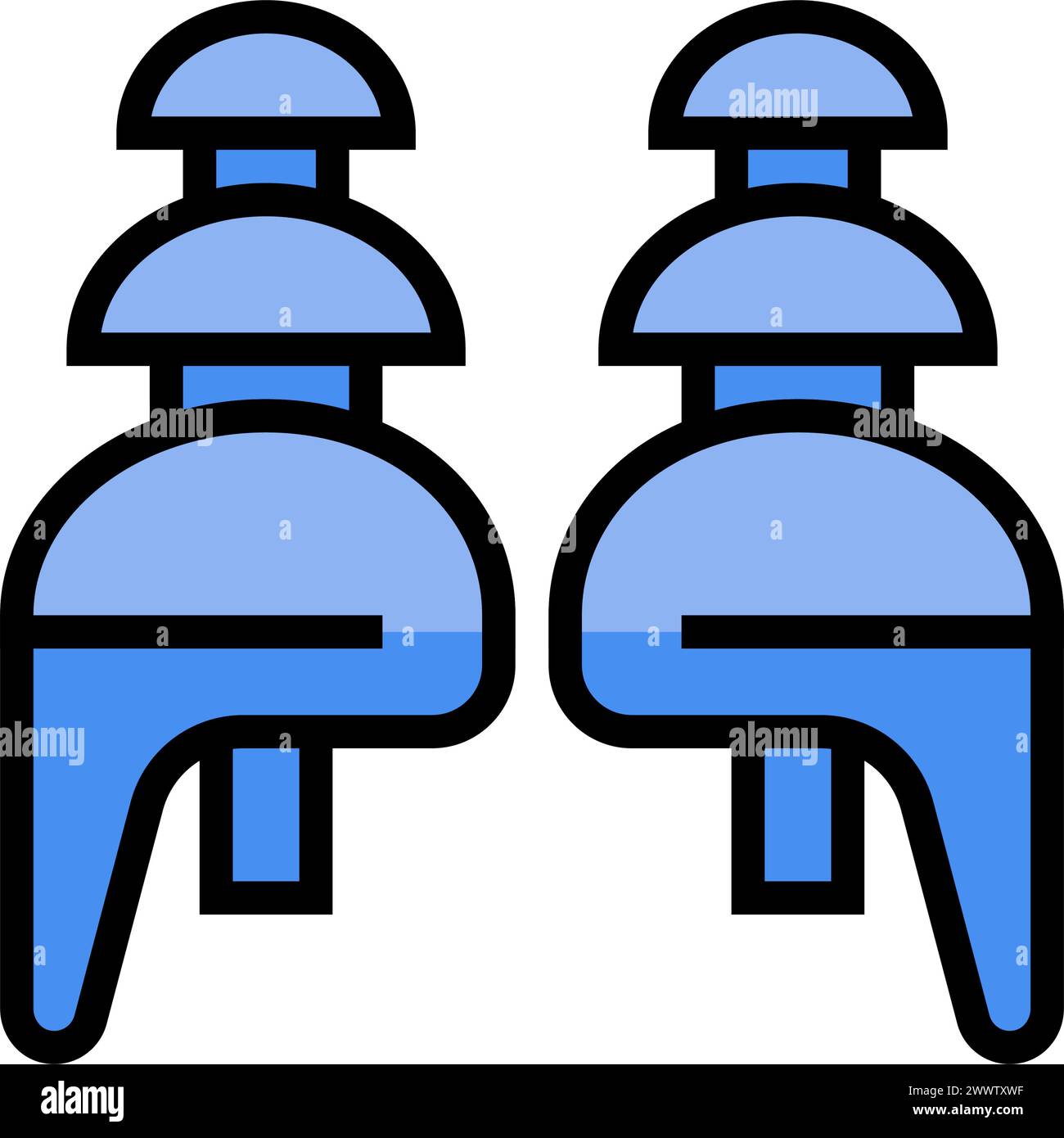 ear plugs ppe protective equipment color icon vector illustration Stock ...