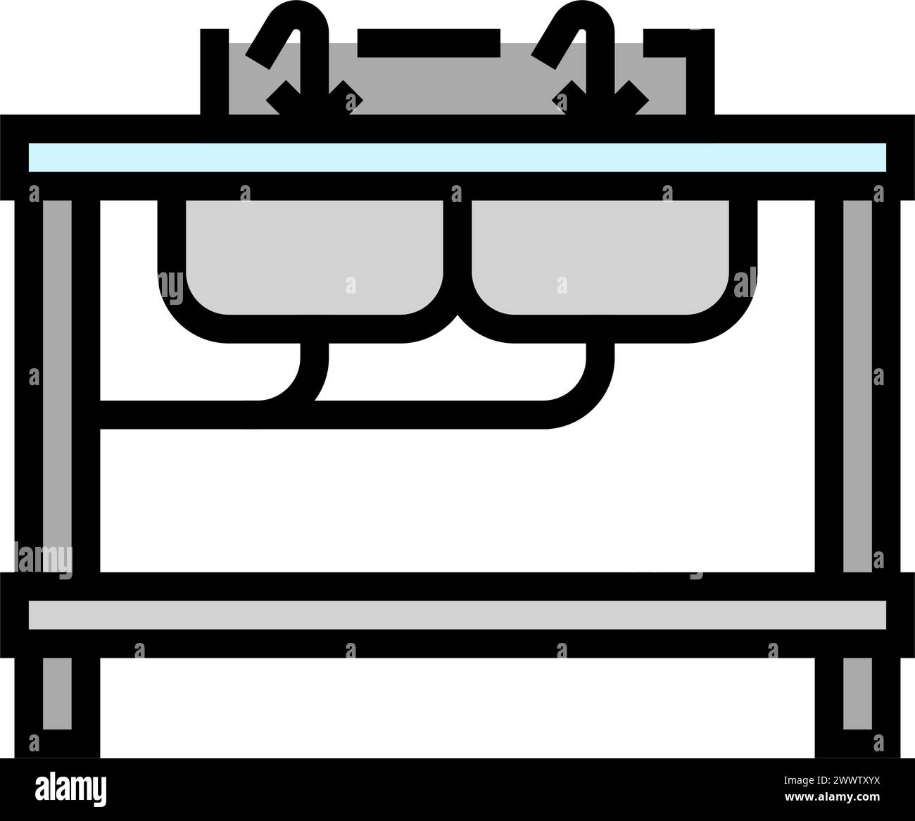 sinks restaurant equipment color icon vector illustration Stock Vector ...