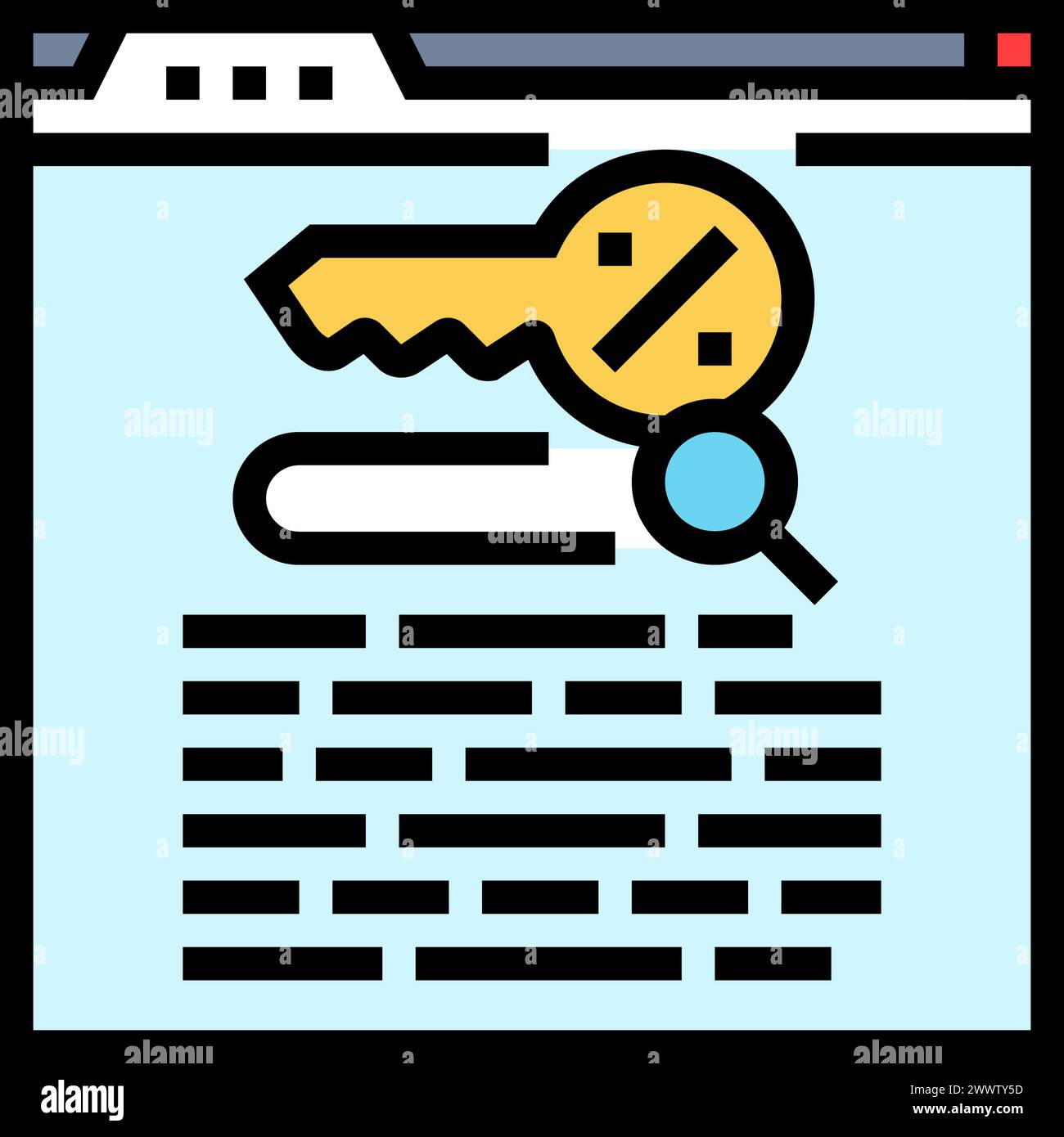 keyword density seo color icon vector illustration Stock Vector Image ...