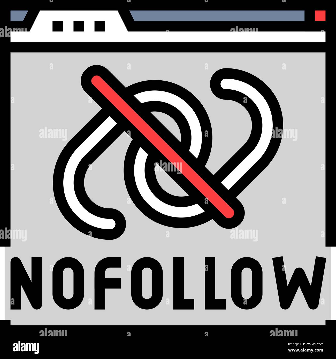 nofollow seo color icon vector illustration Stock Vector Image & Art ...