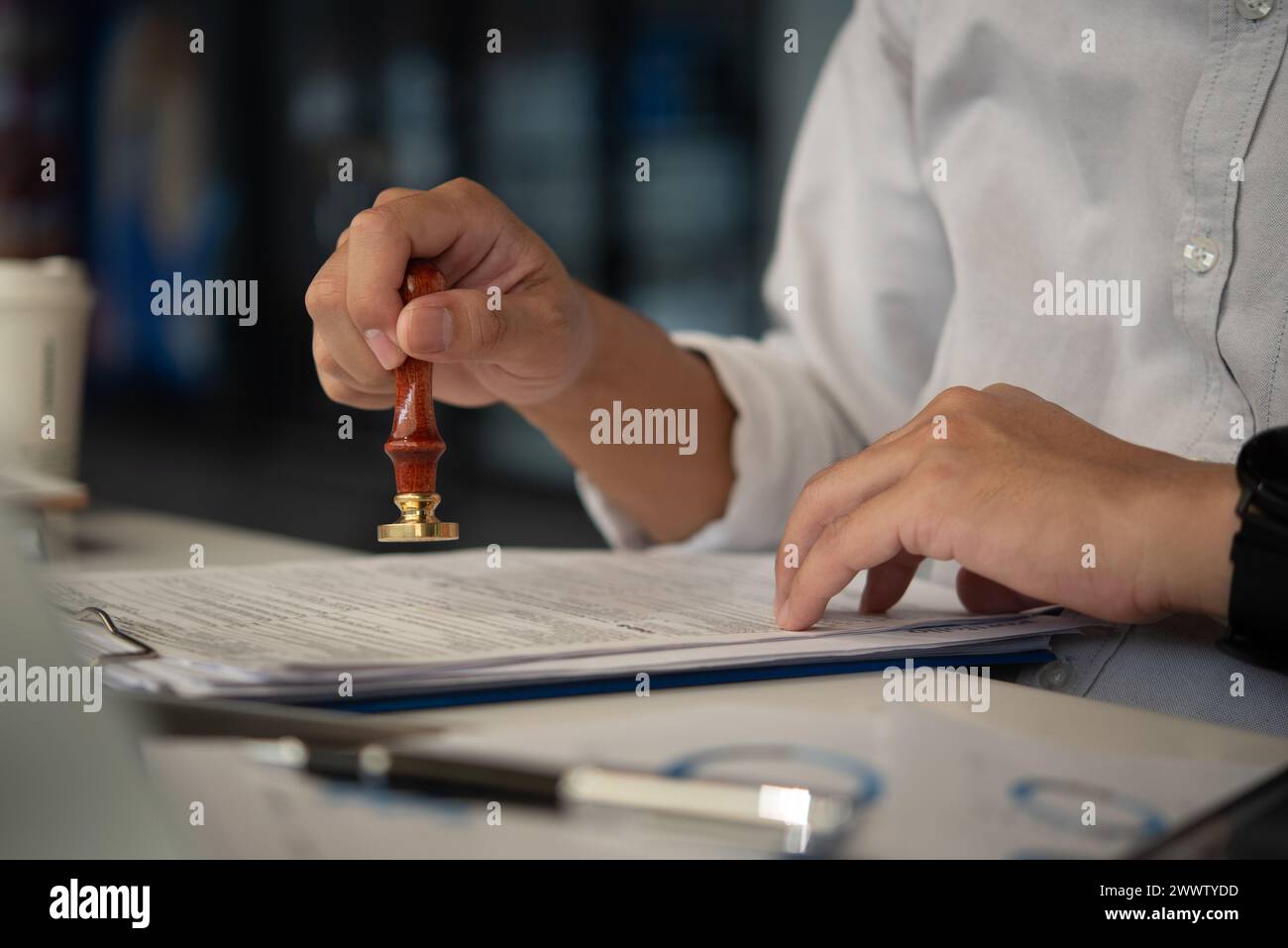 Sales contract stamp hi-res stock photography and images - Alamy