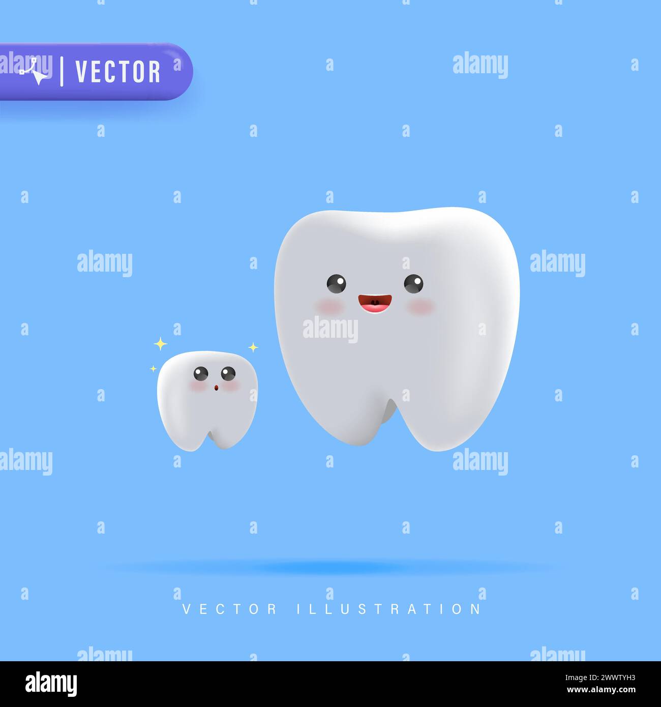 Tooth cartoon character hi-res stock photography and images - Alamy
